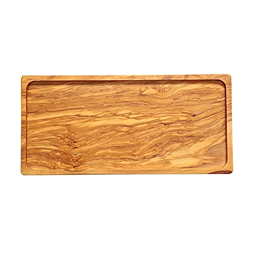 Ottoman Tray, Ideaolives Meat and Cheese Board - Olive Wood Cheese Trays Platter 15"X7.2", 100% Natural Handmade Snack Board Charcuterie Gift Serving Tray