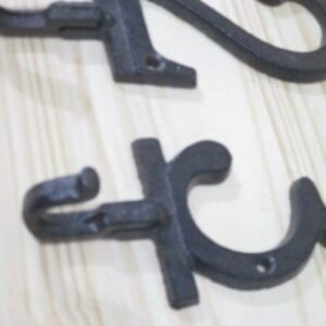 3 Cast Iron Coat Hooks 1 2 3 Numbers Numbered Rustic Hallway Entryway Old Style for Mudroom, Coat Hook, Purse Rack, Hat Hooks