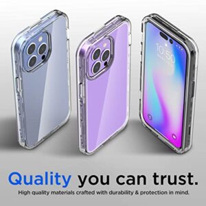 AICase for iPhone 14 Pro Max Clear Case(6.7"),Heavy Duty Drop Protection Full Body Rugged Shockproof/Dust Proof 3-Layer Military Protective Tough Durable for iPhone 14 Pro Max