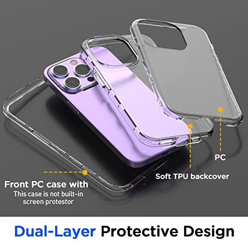 AICase for iPhone 14 Pro Max Clear Case(6.7"),Heavy Duty Drop Protection Full Body Rugged Shockproof/Dust Proof 3-Layer Military Protective Tough Durable for iPhone 14 Pro Max