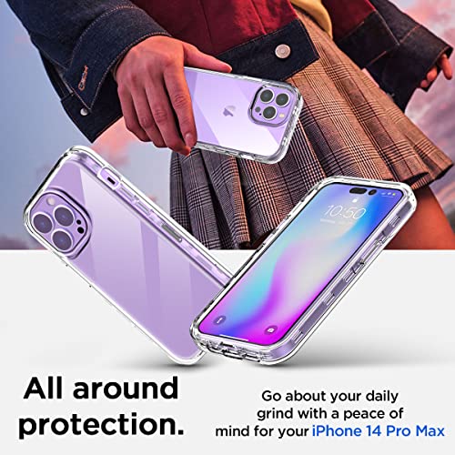 AICase for iPhone 14 Pro Max Clear Case(6.7"),Heavy Duty Drop Protection Full Body Rugged Shockproof/Dust Proof 3-Layer Military Protective Tough Durable for iPhone 14 Pro Max