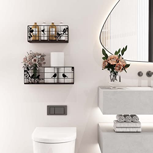 CRUGLA Floating Bathroom Wall Mounted Shelves 5 Sets