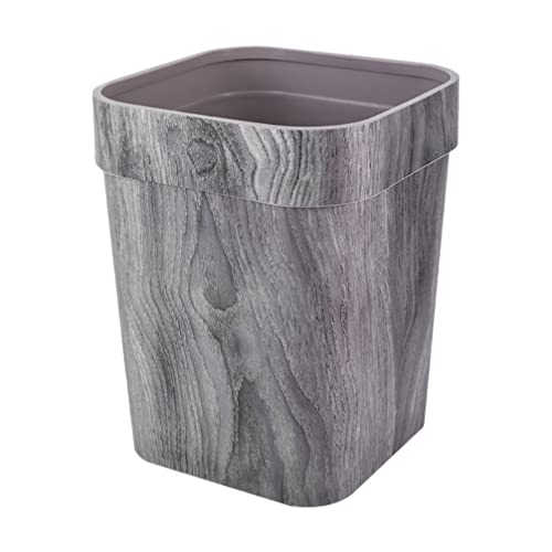 SEWACC Bathroom Wastebasket Trash Can Wastebasket Square Waste Bin Plastic Trash Bin Rustic Farmhouse Style Garbage Container Bin for Home Kitchen Bathroom Bedroom Office Bathroom Waste Bin