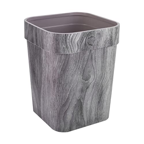 SEWACC Bathroom Wastebasket Trash Can Wastebasket Square Waste Bin Plastic Trash Bin Rustic Farmhouse Style Garbage Container Bin for Home Kitchen Bathroom Bedroom Office Bathroom Waste Bin