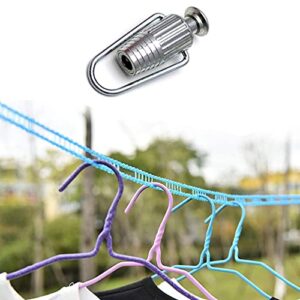 SEIWEI 2PCS Metal Clothesline Rope Tight Grips Aluminium Tightener for Pulleys/Fixed Clothes Laundry Washing Line Household Supplies