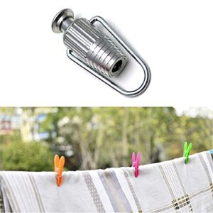 SEIWEI 2PCS Metal Clothesline Rope Tight Grips Aluminium Tightener for Pulleys/Fixed Clothes Laundry Washing Line Household Supplies