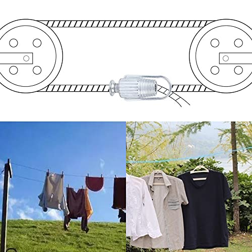 SEIWEI 2PCS Metal Clothesline Rope Tight Grips Aluminium Tightener for Pulleys/Fixed Clothes Laundry Washing Line Household Supplies