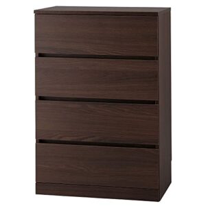 iris ohyama wch-590 wood chest, shelf, cupboard, chest, stylish, kitchen rack, walnut