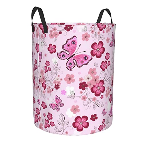 Butterfly Laundry Hamper Women Laundry Baskets Cute Clothes Hampers Toy Organizer Hamper Bag Dirty Clothes Storage Bin