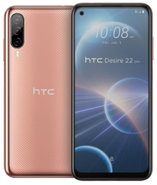 HTC Desire 22 Pro 5G 128GB 8GB RAM Factory Unlocked (GSM Only | No CDMA - not Compatible with Verizon/Sprint) – Gold