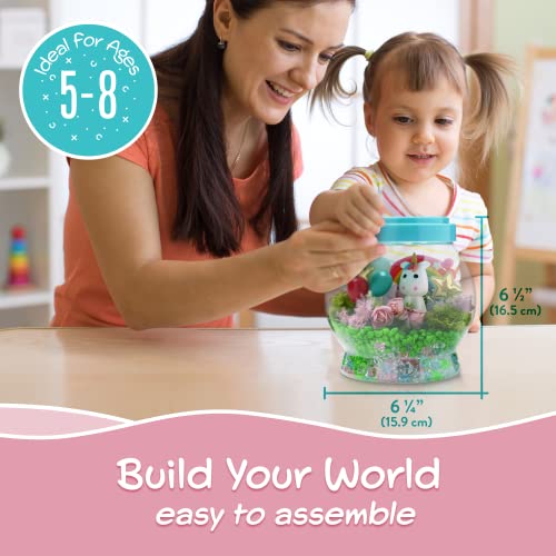 Unicorn Jewelry Box for Girls and DIY Light Up Unicorn Terrarium Kit for Kids