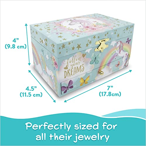 Unicorn Jewelry Box for Girls and DIY Light Up Unicorn Terrarium Kit for Kids