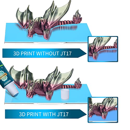 3D Printer Adhesive Glue for Build Plates, Perfect First Layer Adhesion, Easy Release, Prevents Warping on Heat Bed for PLA ABS PETG Filaments, 3.6 fl oz (108mL) XZN JT17