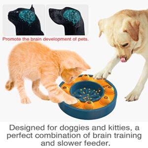 Puzzles Toy Used for Both Cats Dogs,Cat Brain Toys Kitten Mental Stimulation Kitty Mentally Stimulating Puzzle Feeder Best Interactive Indoor Treat Dispenser Food Dispensing Bowl Smart Game C