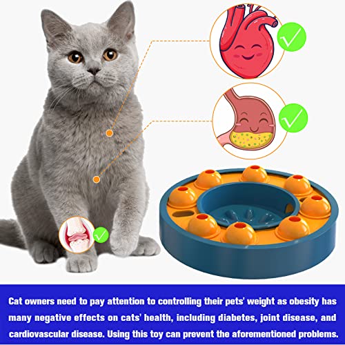 Puzzles Toy Used for Both Cats Dogs,Cat Brain Toys Kitten Mental Stimulation Kitty Mentally Stimulating Puzzle Feeder Best Interactive Indoor Treat Dispenser Food Dispensing Bowl Smart Game C