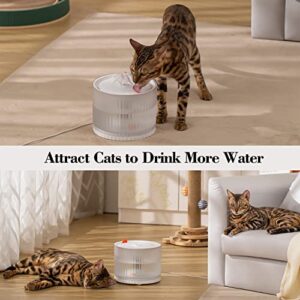 Cat Water Fountain Wireless,luti Water Fountain for Cats Inside with Wireless Pump,77OZ/2.3L Ultra Quiet Pet Water Fountain for Cats and Dogs,Easy to Clean,Cat Drinking Fountains Filters Included