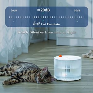 Cat Water Fountain Wireless,luti Water Fountain for Cats Inside with Wireless Pump,77OZ/2.3L Ultra Quiet Pet Water Fountain for Cats and Dogs,Easy to Clean,Cat Drinking Fountains Filters Included