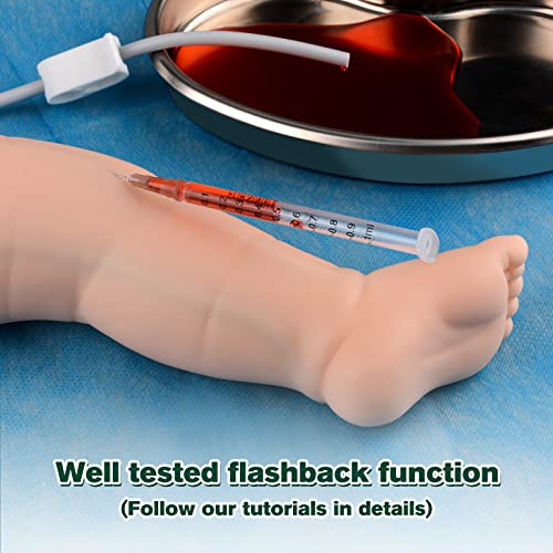 Ultrassist Pediatric IV Simulation Leg Kit, Pediatric IV and Phlebotomy Practice Kit for IV Training, Venipuncture Skills, Injection Practice, Clinical Nursing Training