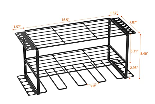 SANNO Power Tool Organizer, Garage Tool Organizers and Storage Rack, Drill Holder Wall Mount Tool Shelf, Utility Storage Rack for Cordless Drill, Station Screwdriver,3 Layers