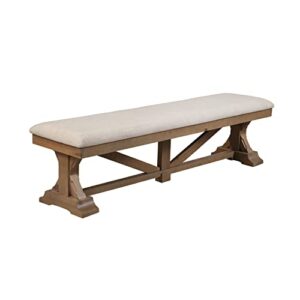 alpine furniture arlo wood dining bench bench in natural brown