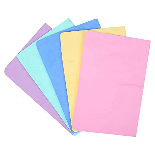 WAYOGU Chamois Cloth for car,Shammy Towel for car,The Absorber 5-Pack Bagged (16"X12")