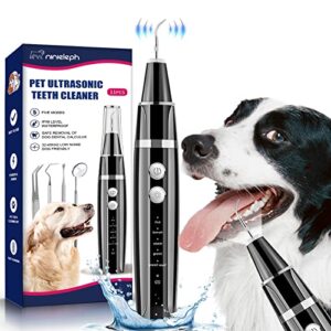 ninieleph teeth cleaner for dogs, dog teeth cleaning, dog ultrasonic tartar remover, keep dog teeth health. (black)