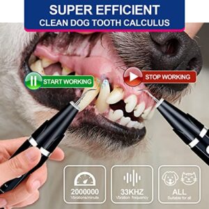 Ninieleph Teeth Cleaner for Dogs, Dog Teeth Cleaning, Dog Ultrasonic Tartar Remover, Keep Dog Teeth Health. (Black)