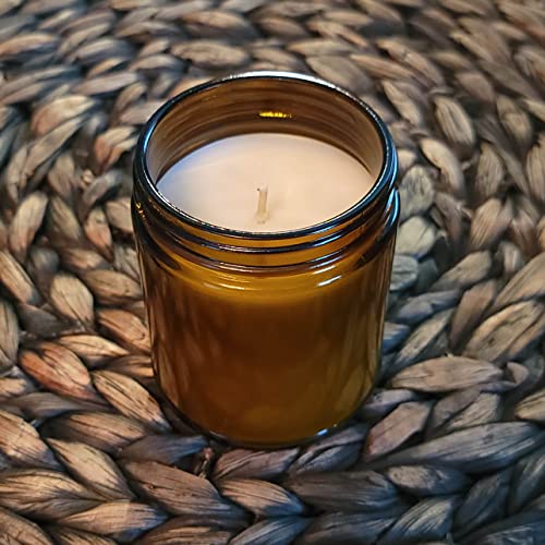 Arctic Moonlight | Arctic Wicks Handmade Scented Coconut Beeswax Candle | Natural Coconut Beeswax 9oz Amber Jar | Farmhouse Candles High-Quality Wax Non-Toxic Clean Burn 100% USDA Certified Biobased