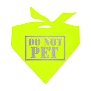 do not pet reflective high visibility (hi vis) night safety neon dog bandana (assorted colors)