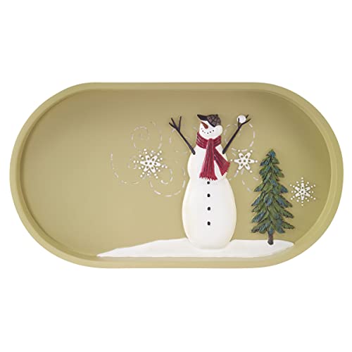 Avanti Linens - Vanity Tray, Countertop Organizer, Holiday Inspired Bathroom Accessories (Snowmen Gathering Collection)