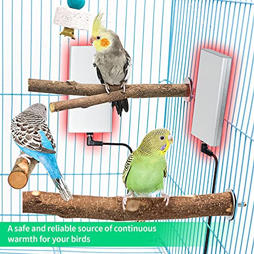 briidea Bird Warmer for Cage, Bird Heater to Snuggle up for African Grey, Parakeets, Parrots, Small Birds, USB 5V