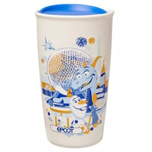 DisneyParks Exclusive - Ceramic Coffee Mug - Starbuck's Travel Tumbler - Epcot, white, blue, green, purple