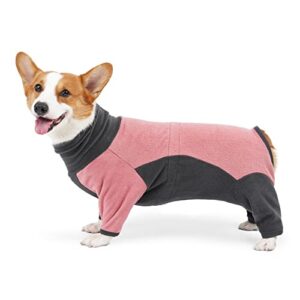 LIANZIMAU Dog Cold Weather Coats Fleece Dog Coat with Legs Warm Coats & Jackets Dog Pajamas for Small Medium Large Pet Indoor & Outdoor Wear