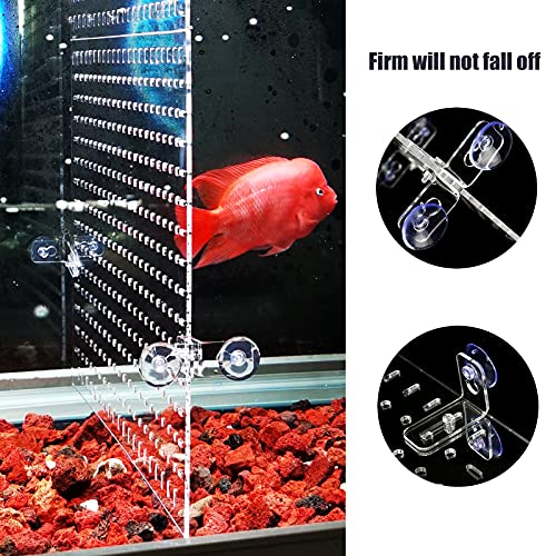 Aquarium Divider Clear 10 Gallon/20-Gallon (EH) Fish Tank Divider with Suction Cups Accessories