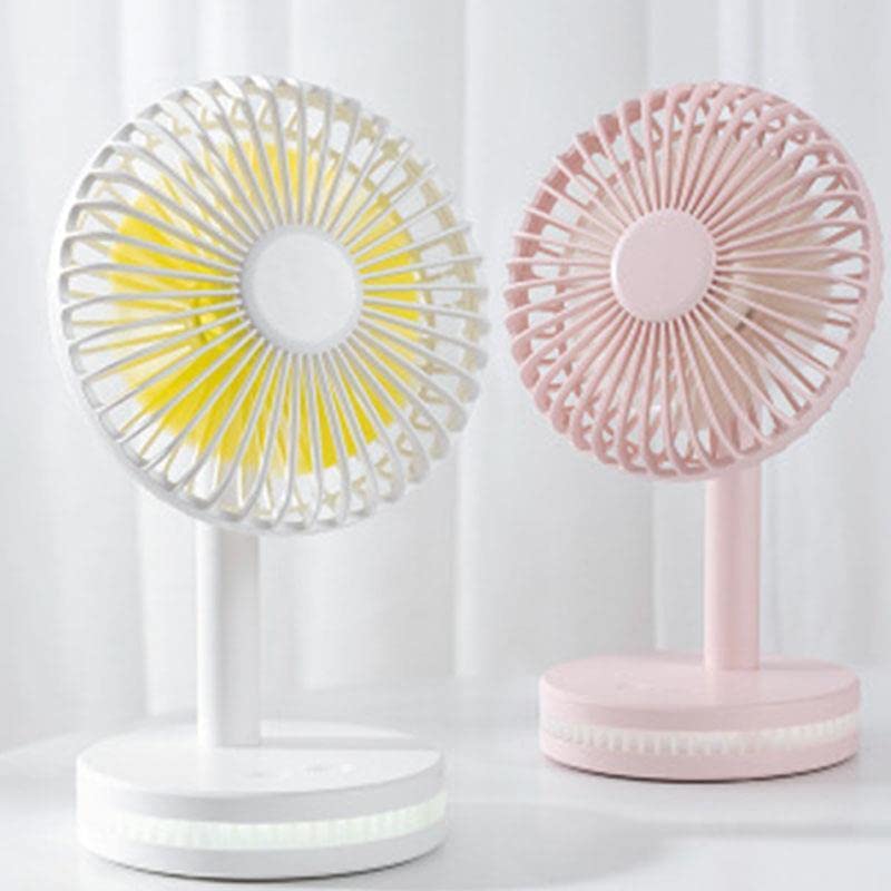 AMBAYZ Mini Handheld Fan - Portable Fan Battery Operated, 3 Speed Adjustable Hand Fan with Mirror, Makeup Eyelash Fan for Women Girls Travel Office/B