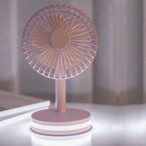 AMBAYZ Mini Handheld Fan - Portable Fan Battery Operated, 3 Speed Adjustable Hand Fan with Mirror, Makeup Eyelash Fan for Women Girls Travel Office/B