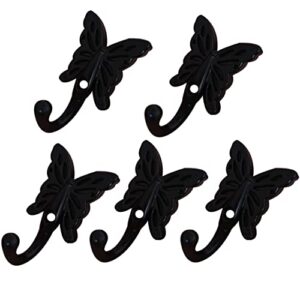 aolzunk 5 pcs butterfly wall hook hanger coat towel hangers vintage hook for hanging clothes hook up towel coat hat scarf jacket