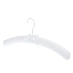 colcolo flower padded hanger shirt blouse shoulder shaper hook hanger - white, as described