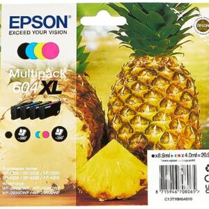 Epson 604XL Pineapple, Genuine Multipack, 4-Colours Ink Cartridges