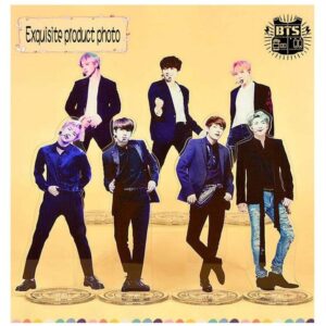 Kpop Star Acrylic Toy Double-side Photo Desk Stand for Desk Decoration Party Decoration (Suga)