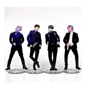 Kpop Star Acrylic Toy Double-side Photo Desk Stand for Desk Decoration Party Decoration (Suga)