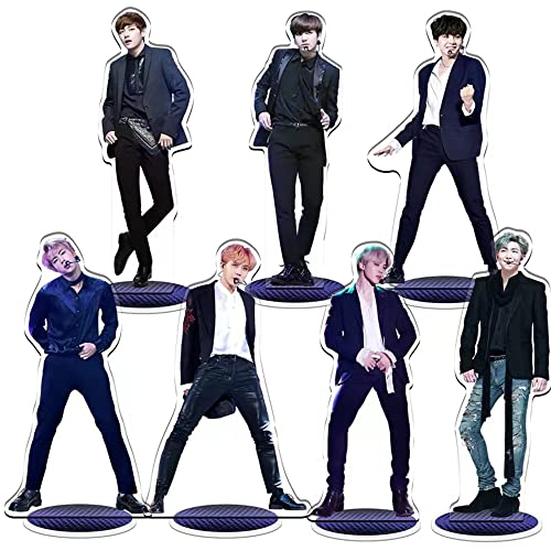 Kpop Star Acrylic Toy Double-side Photo Desk Stand for Desk Decoration Party Decoration (Suga)