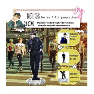 Kpop Star Acrylic Toy Double-side Photo Desk Stand for Desk Decoration Party Decoration (Suga)