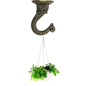 Large Swag Ceiling Hook, Hanging Plant Hook, Hook with Steel Screws/Bolts and Toggle Wings for Ceiling Mount Cavity Wall Fixing and Many Light Fixtures, Sets of 2, Bronze