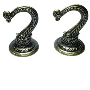 Large Swag Ceiling Hook, Hanging Plant Hook, Hook with Steel Screws/Bolts and Toggle Wings for Ceiling Mount Cavity Wall Fixing and Many Light Fixtures, Sets of 2, Bronze