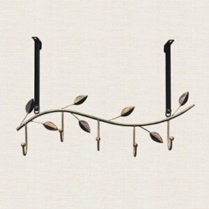 rureu coat hook hanger, modern decorative wall frame, adjustable coat hangers over the door, suitable for entryway bedroom living room kitchen bathroom/gold,black