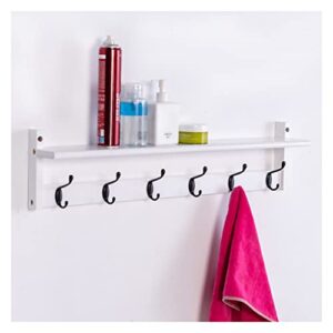 rureu 30 inch coat rack wall mounted,coat hooks wall mounted,coat hanger wall,hook rack rail,coat hook hanger for hanging coats,hats,jacket,clothes,entryway/white