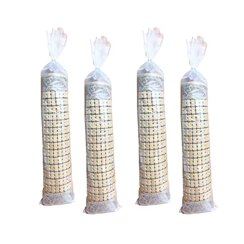 4 Pcs Clear Plastic Rug Storage Bags, Fits Rug up to 6'x9', 4.5 Mil Heavy Duty Rug Storage Bag with 10 Ties,Clear Carpet Bag for Storage, Moving, Shipping and Packing, Protects Your Rugs-No Vent Holes