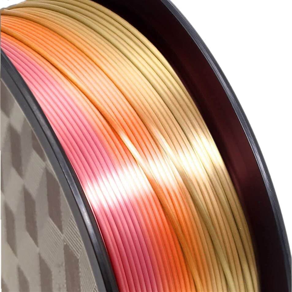 Prinko PLA 3D Printer Filament, PLA Filament 1.75mm, Dimensional Accuracy +/- 0.02 mm, 1kg Carton Spool PLA Filament, 1.75mm (Rainbow)