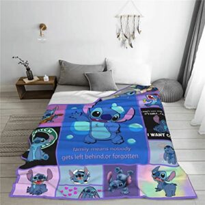 Cartoon Blanket Super Soft Flannel Throw Blanket Warm Comfortable Cute Blanket for Couch Bed Sofa Living Room for Kids Adults All Season 80"x60"